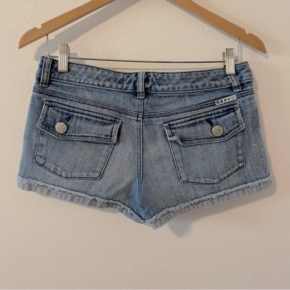 Roxy | Shorts | Roxy Y2k Low Rise Denim Cutoff Shorts Frayed Cuff Hem ...